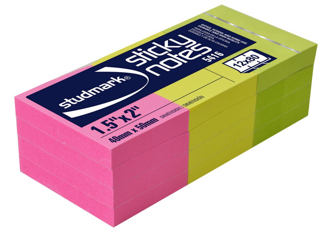 Sticky Notes 1.5" x 2" Neon Asst. - Dyon Center N.V.
